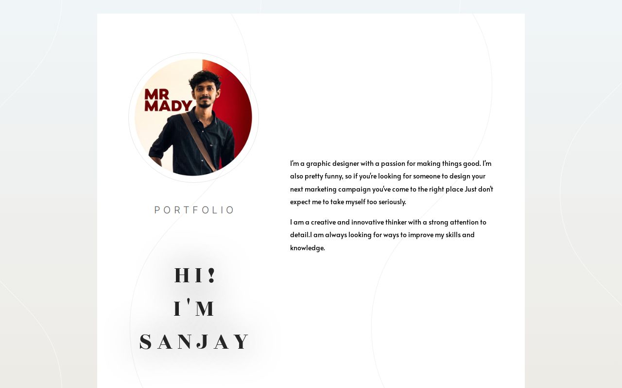 Sanjay portfolio